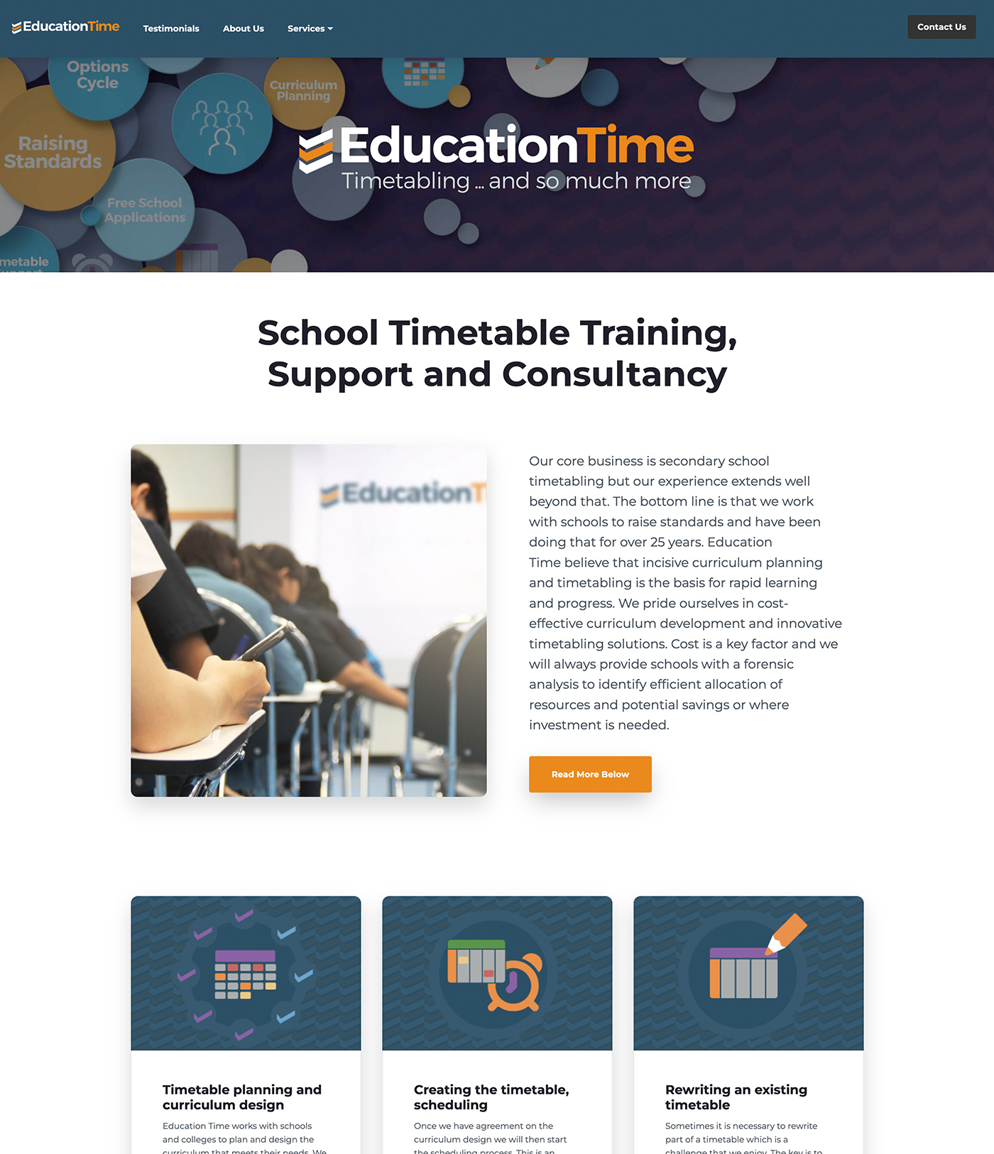 EducationTime Website - Electric Heart Designers